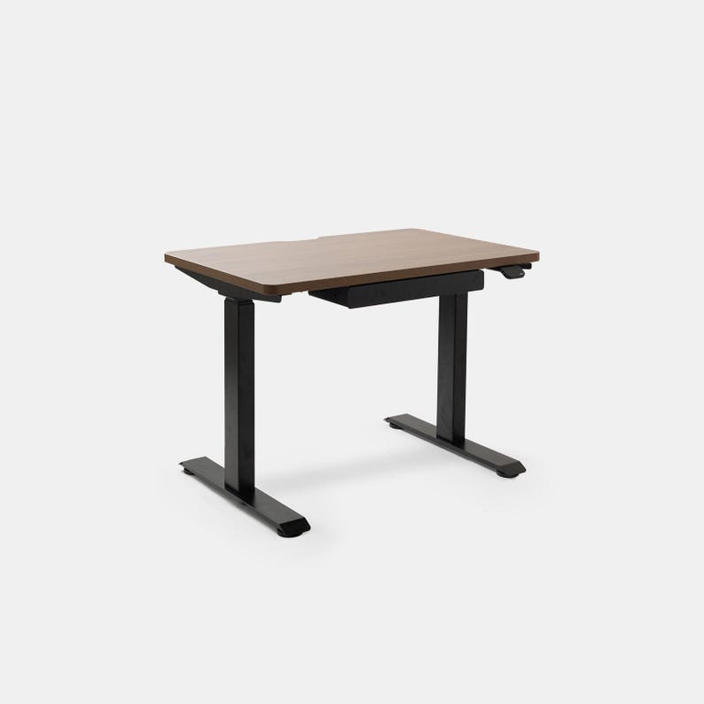 Mini Standing Office Desk – Space-saving & Adjustable | Walnut - Etsy