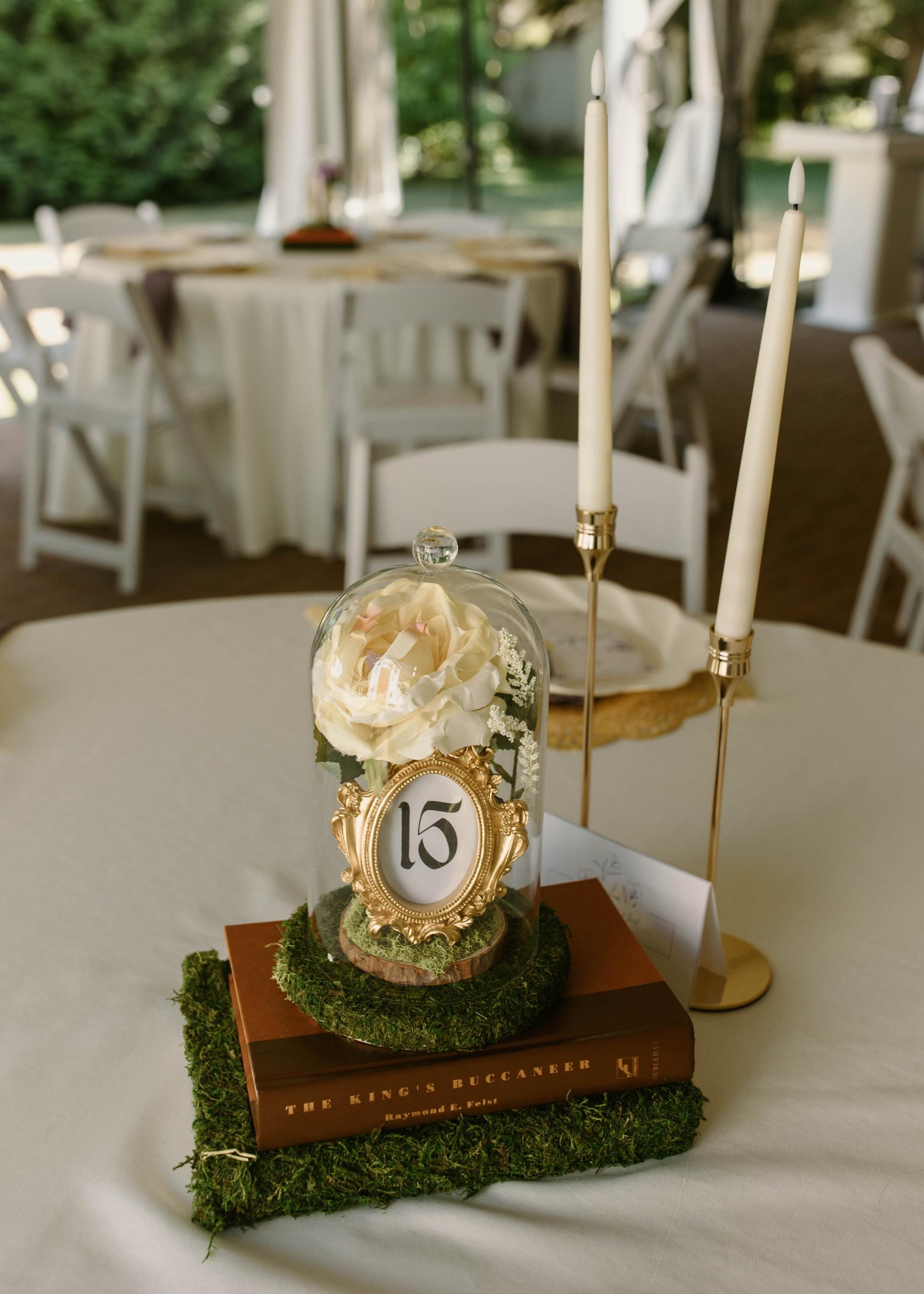 Fairytale Wedding Centerpieces | Glass Cloche Table Numbers With ...