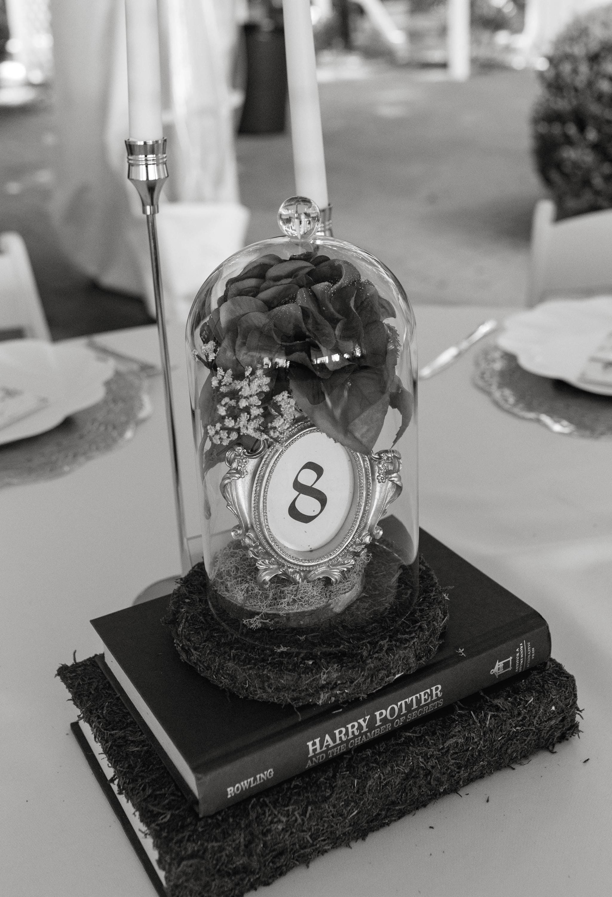 Fairytale Wedding Centerpieces | Glass Cloche Table Numbers With ...