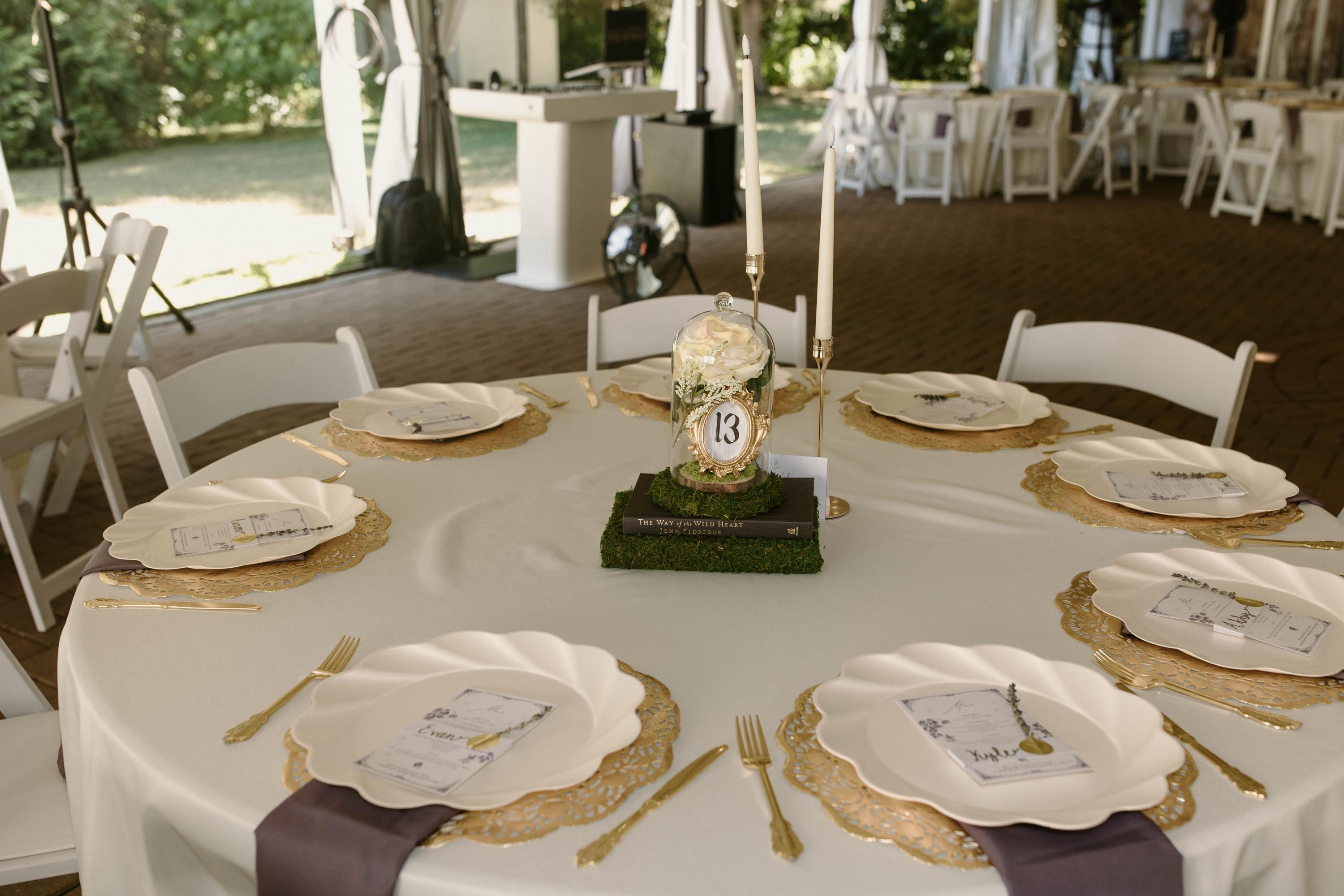 Fairytale Wedding Centerpieces | Glass Cloche Table Numbers With ...