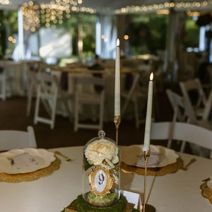 Fairytale Wedding Centerpieces | Glass Cloche Table Numbers With ...