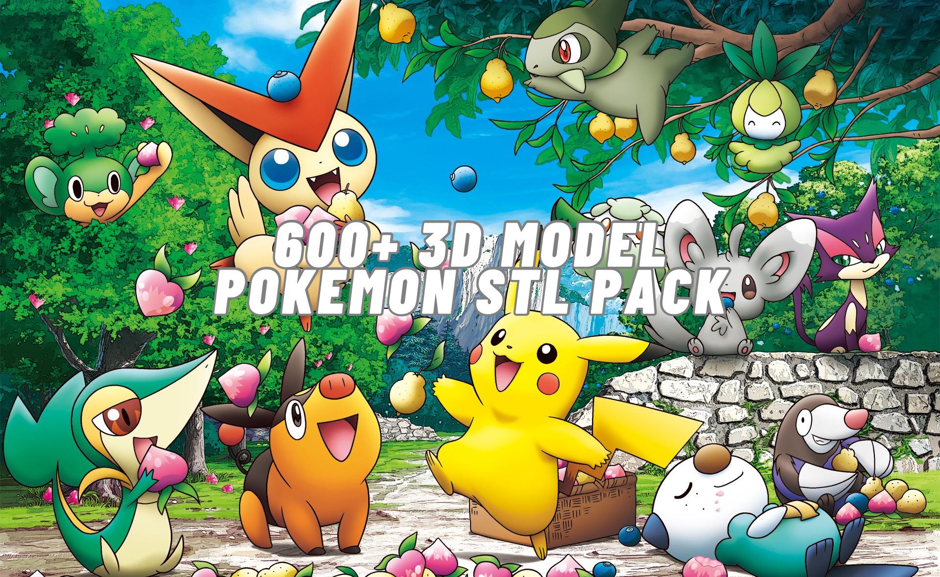 600+ Pokemon STL Pack - Pokemon Miniatures - STL Bundle Packs - STL ...