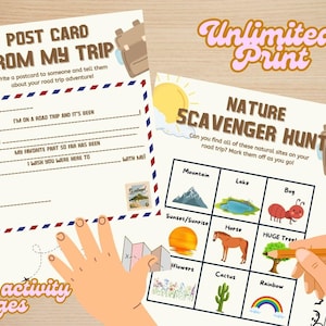 Road Trip Activity Book for Kids | Printable Travel Games, Coloring ...
