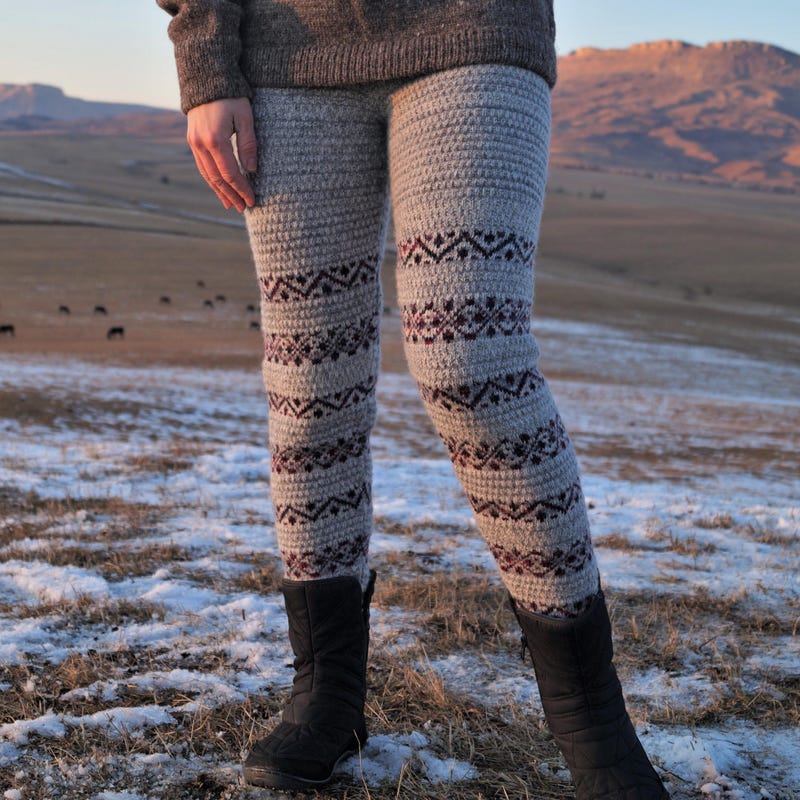 Hand Knit Leggings - Etsy