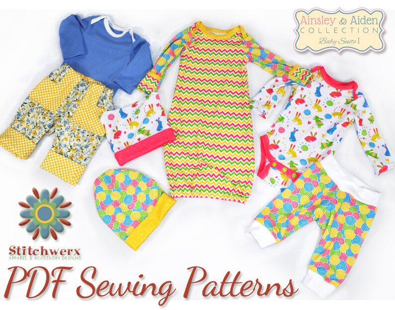 Baby Clothes Sewing Pattern Baby Tee Pattern Baby Pants | Etsy