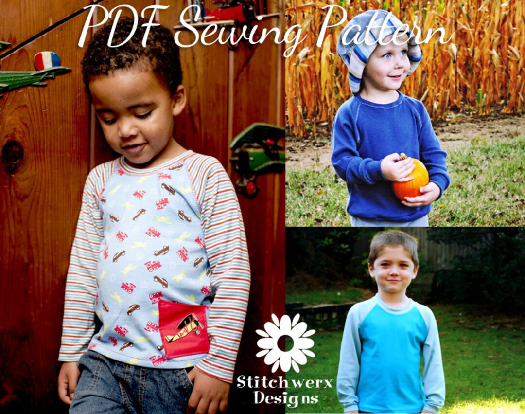 KIDS T SEWING Pattern, Unisex Kids Clothes Sewing Pattern, Kids Digital ...