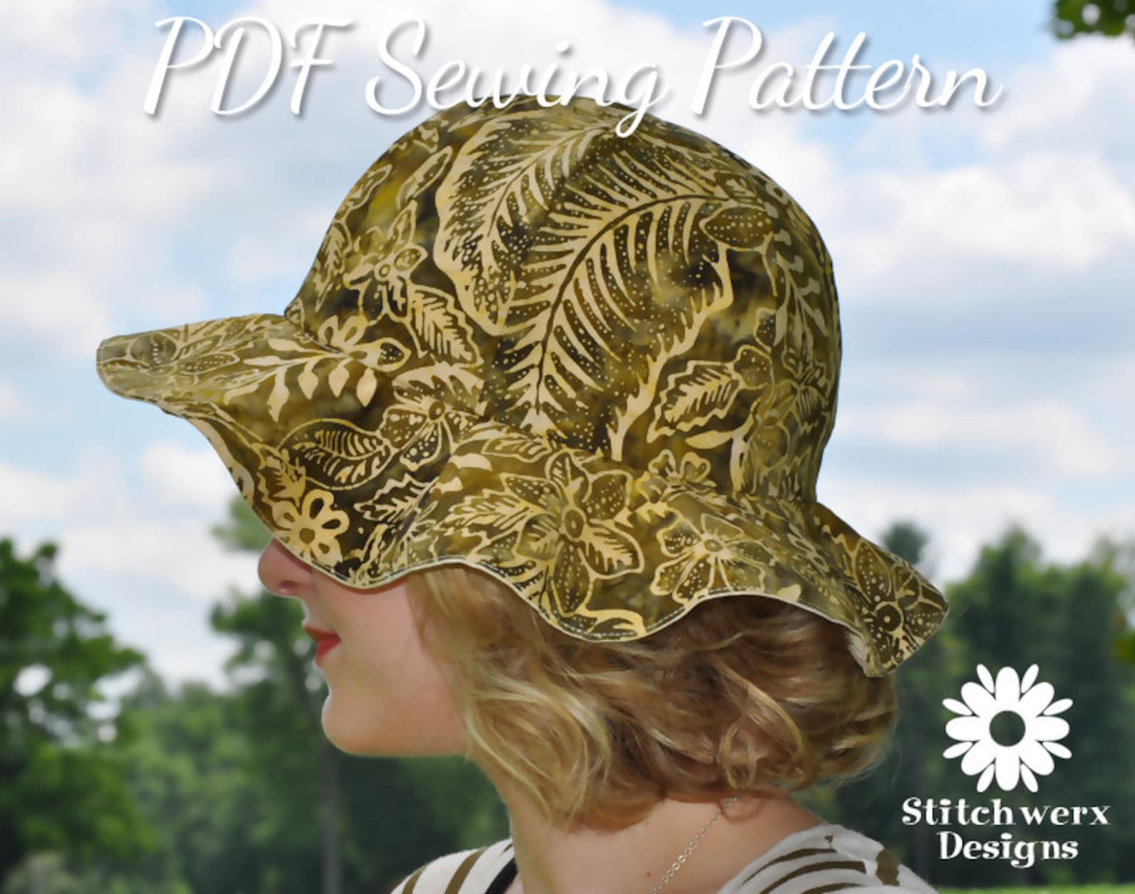 Sun Hat Pattern PDF Sewing Pattern Beach Hat Pattern Womens - Etsy España