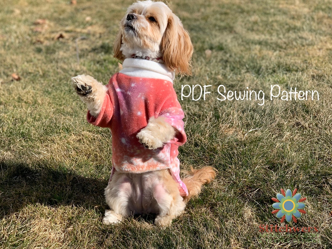 Dog Clothes Sewing Pattern Toy Breed Dog Fleece Shirt Digital PDF Dog Clothes Sewing Pattern Toy Breed Dog Fleece Shirt Digital PDF