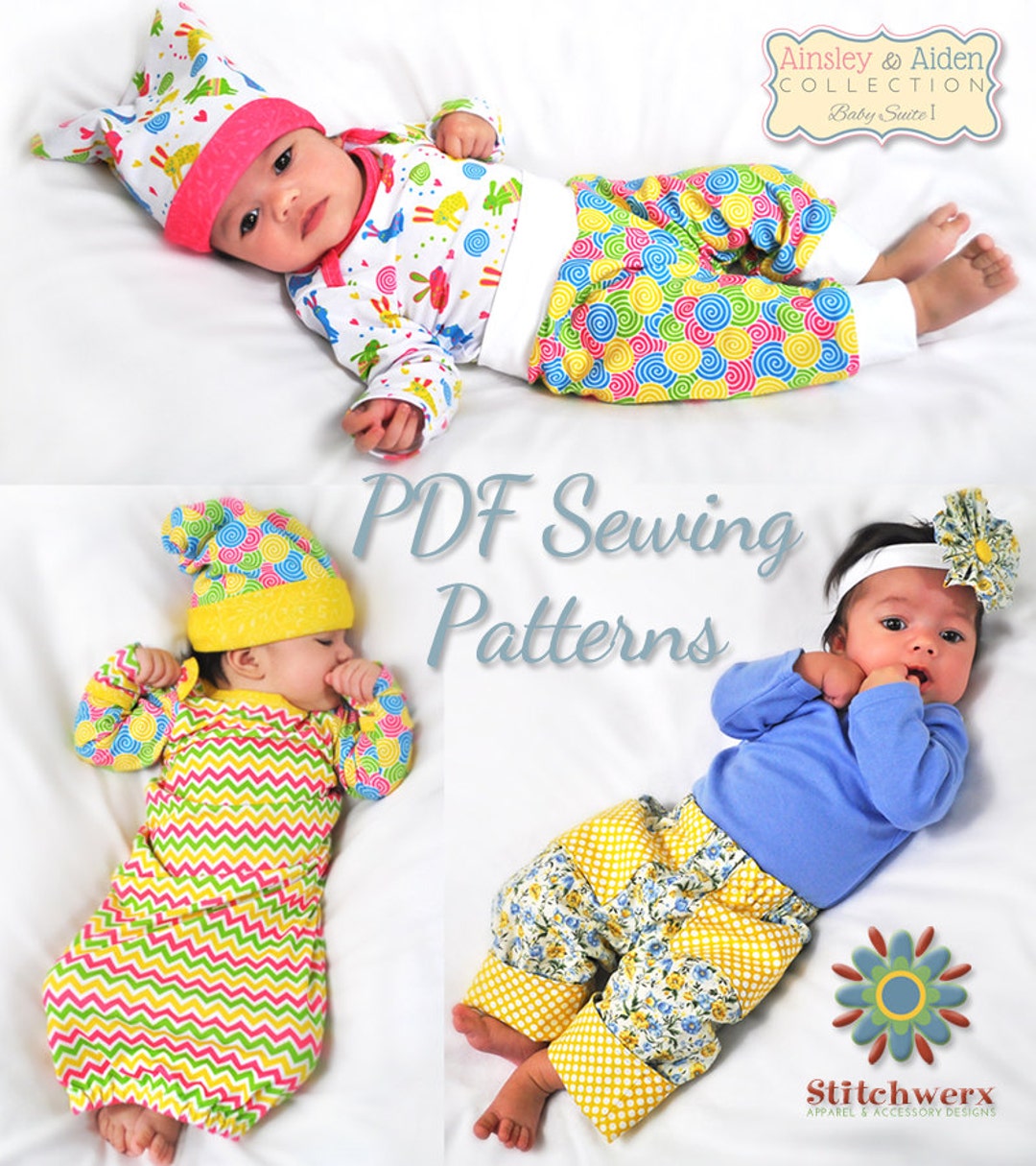 Baby Clothes Sewing Pattern, Baby Tee Pattern, Baby Pants Pattern ...