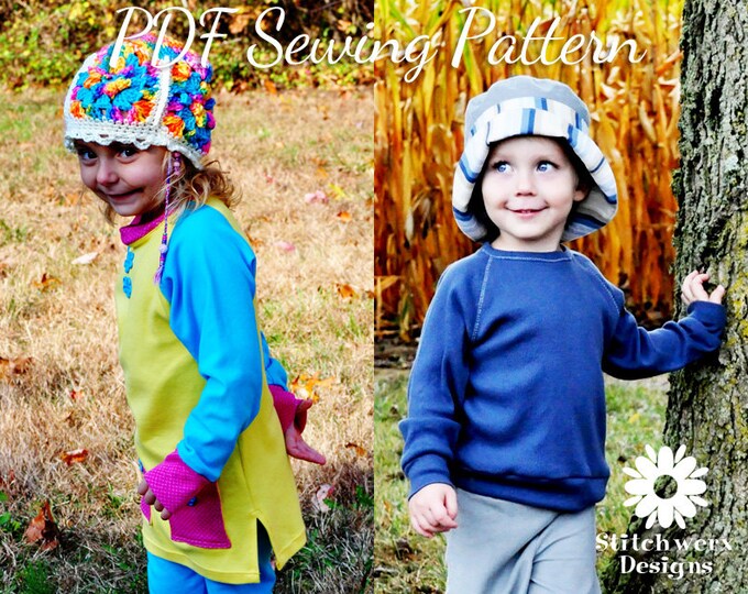 UNISEX Kids Clothes SEWING PATTERN, Childs T Sewing Pattern, Digital ...