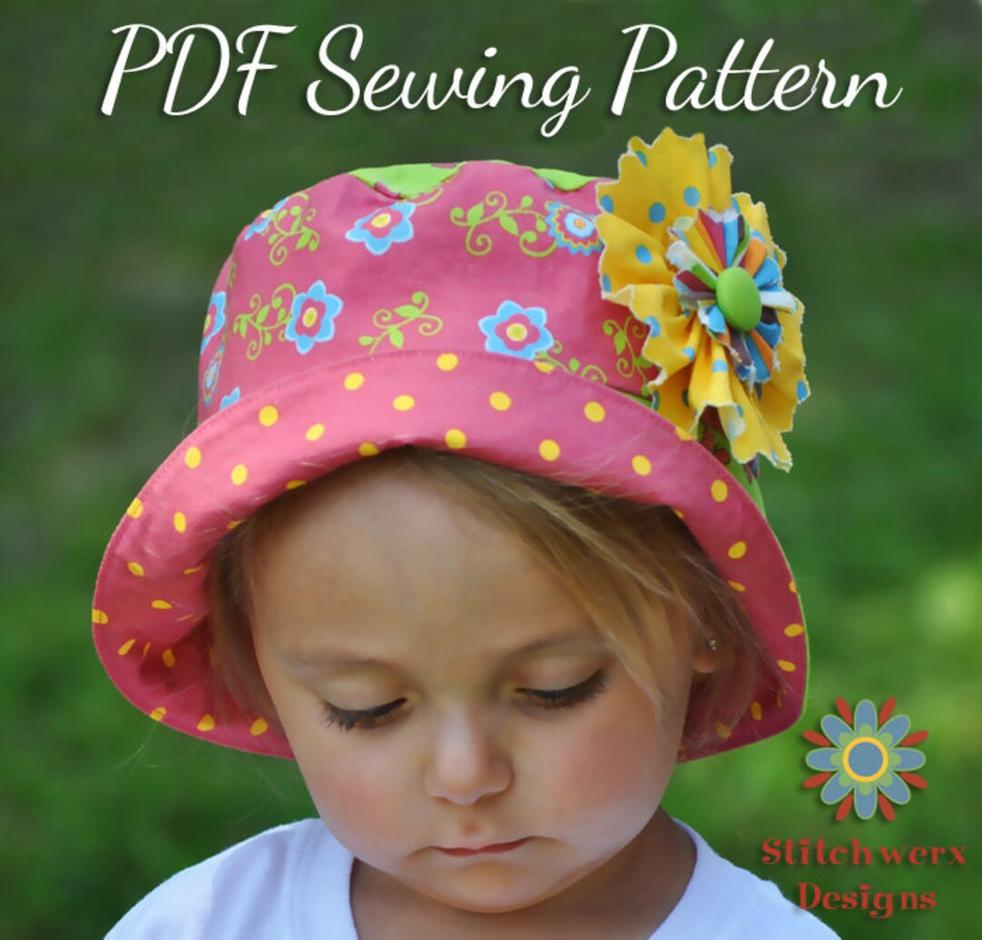 Bucket Hat PDF Sewing Pattern S107CHLD, Baby, Infant, Toddler, Child ...