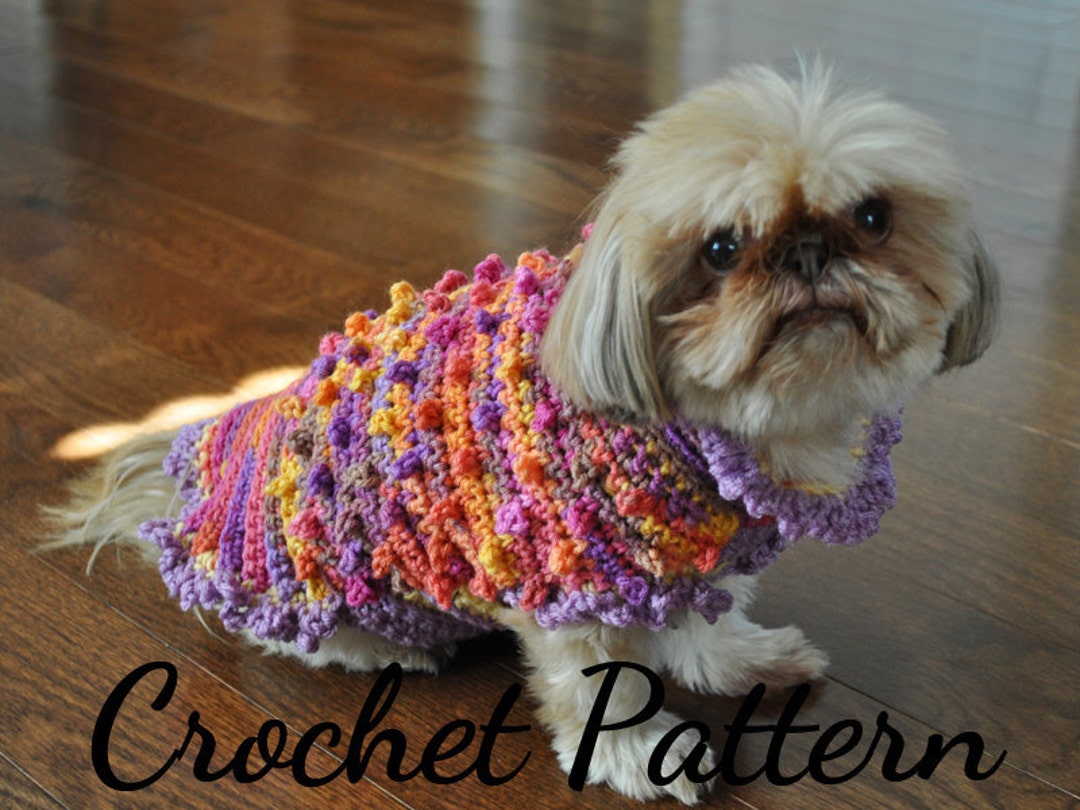 CROCHET PATTERN, Dog Sweater, Small Dog, Patterns, Crochet, Dog Clothes ...