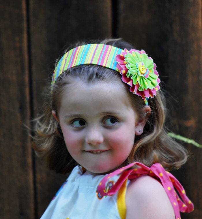 Girl's Headband Sewing Pattern, PDF Pattern, Fabric Flower, Hair ...