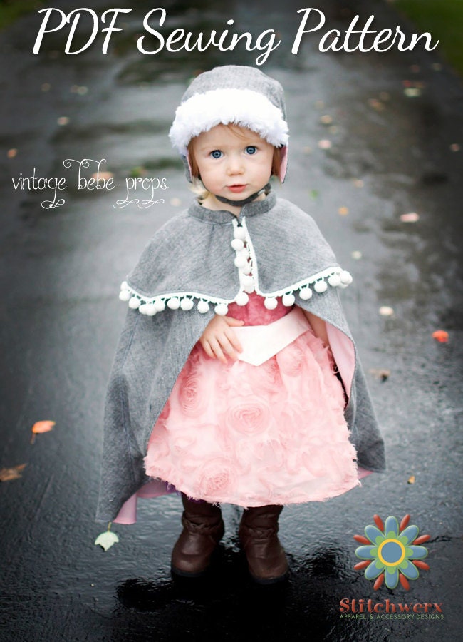 Girls Cape Pattern Sew Princess Cape PDF Sewing Pattern - Etsy