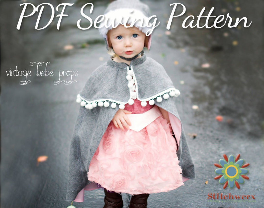 Cape Sewing Pattern, S139 Traveler Cape Digital Sewing Pattern, Sizes ...