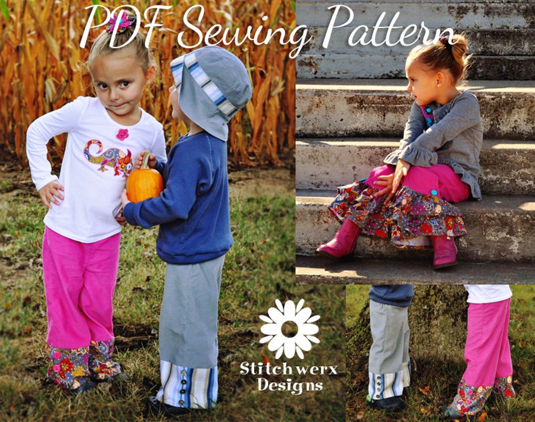 PDF Pants Pattern, PDF Sewing Pattern, Unisex Pattern, Child Clothes ...