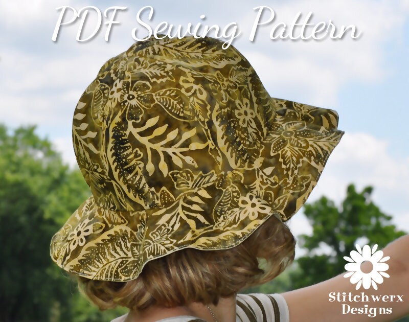 Sun Hat Pattern PDF Sewing Pattern Beach Hat Pattern Womens | Etsy