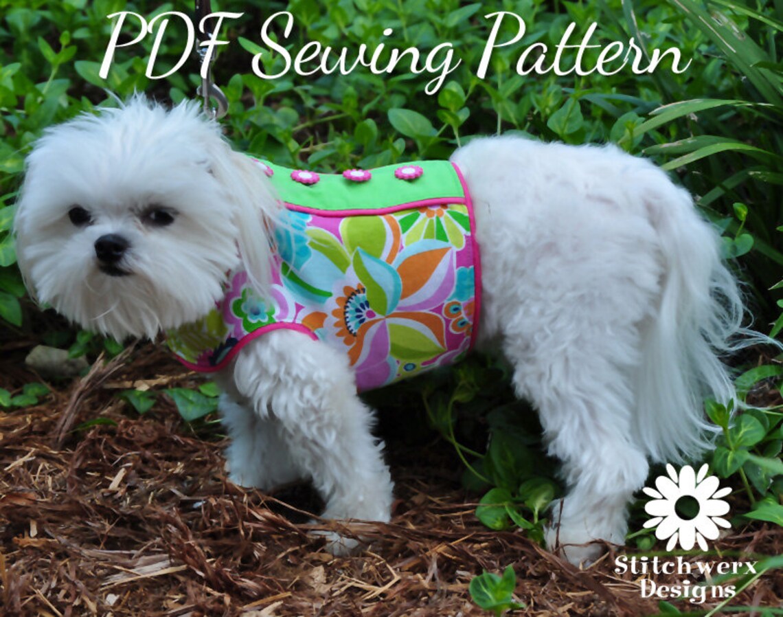 DOG CLOTHES SEWING Pattern Small Breed Dog Harness Pattern | Etsy