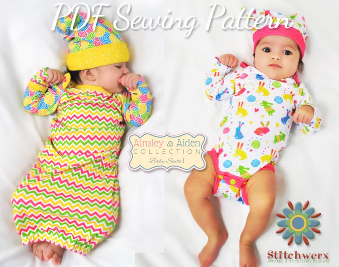 Baby Bodysuit, Bodysuit Pattern, Sew Baby Gown, Baby Tee Pattern , Sew ...