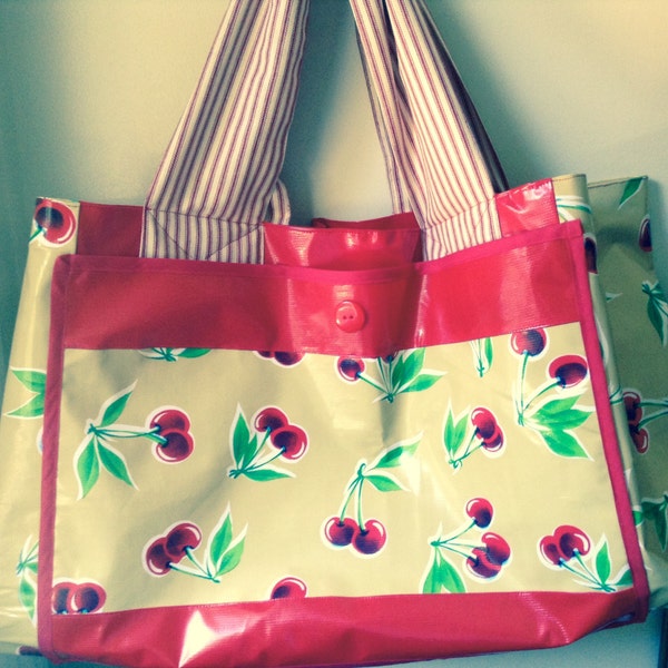 Oilcloth Tote Bag - Etsy