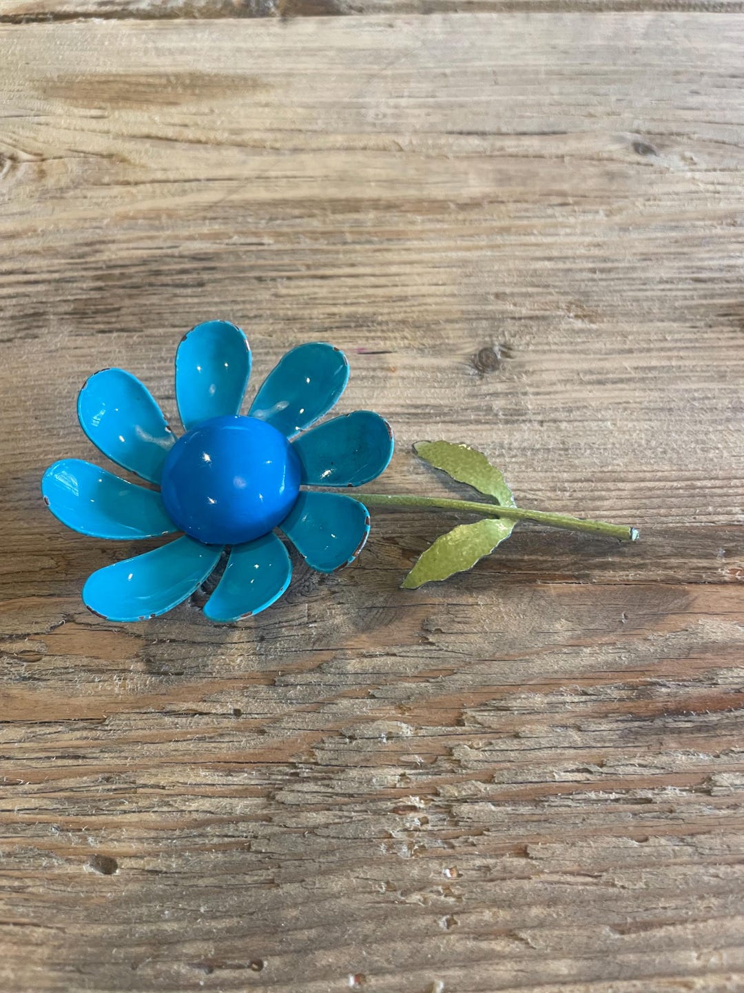 Brooch, Pin, Blue Flower, 60s Early 70s Vintage, Unique - Etsy