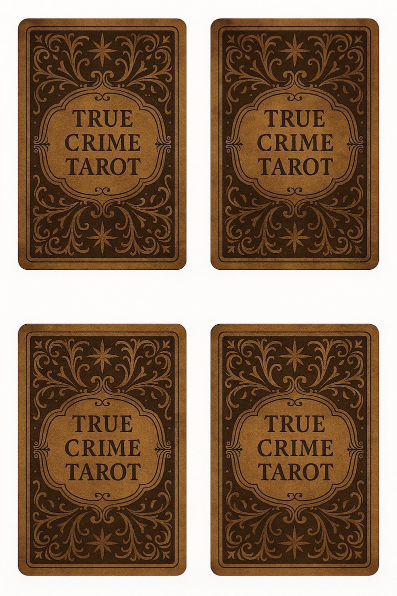 True Crime Tarot Cards Printable Deck | Gothic Digital Tarot PDF ...