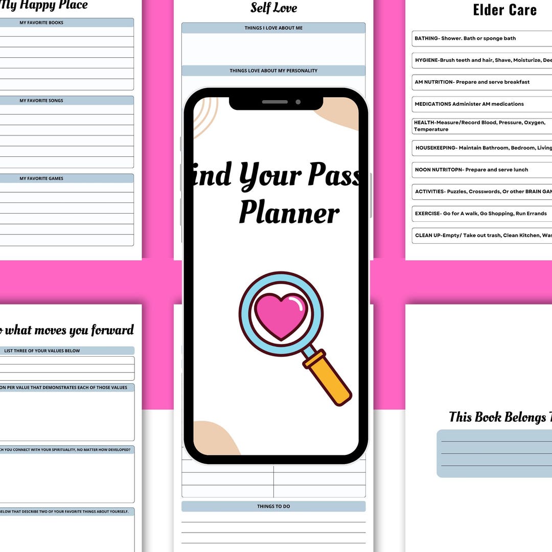 Find Your Passion Planner | Goal Setting Journal | Self Discovery ...