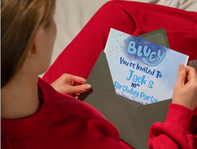 Blue Heeler Birthday Inspired Party Favor Template – Editable Canva DIY ...