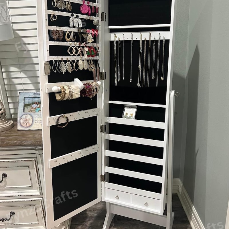 Jewelry Armoire Mirrored - Etsy