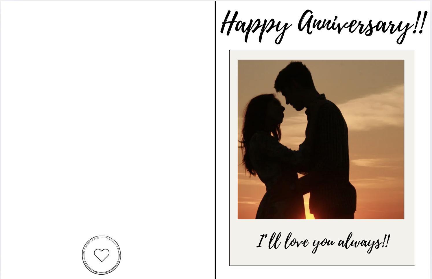 Editable Anniversary Card Canva Template L Modern Printable Anniversary ...