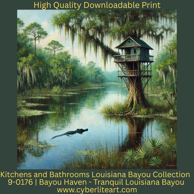 Louisiana Bayou Art Print: Tranquil Swamp Scene (digital Download) - Etsy