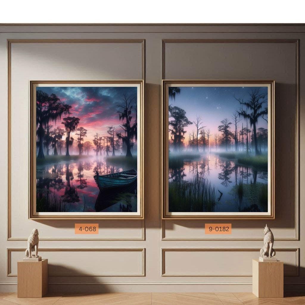 Louisiana Swamp Sunrise Wall Art – Serene Cajun Bayou Landscape - Etsy