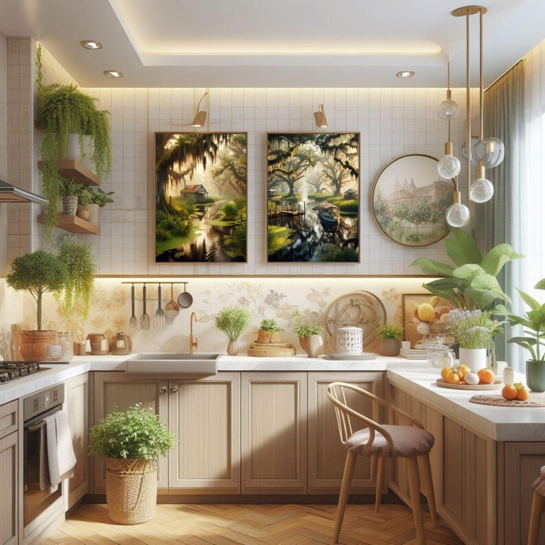 9-0128 | Printable Louisiana Art | Southern Paradise - Rustic Louisiana ...