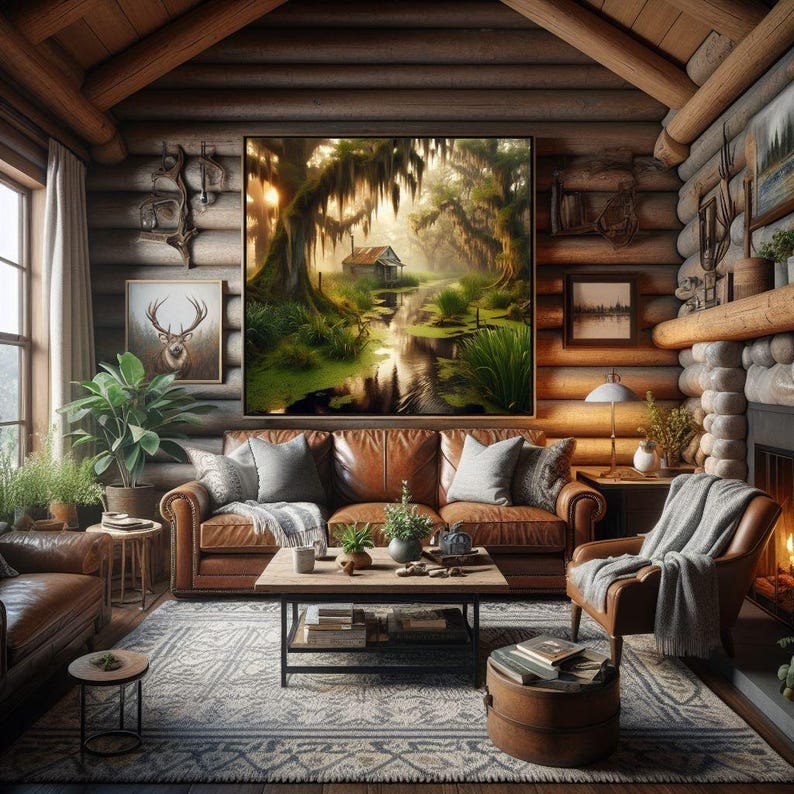 9-0128 | Printable Louisiana Art | Southern Paradise - Rustic Louisiana ...