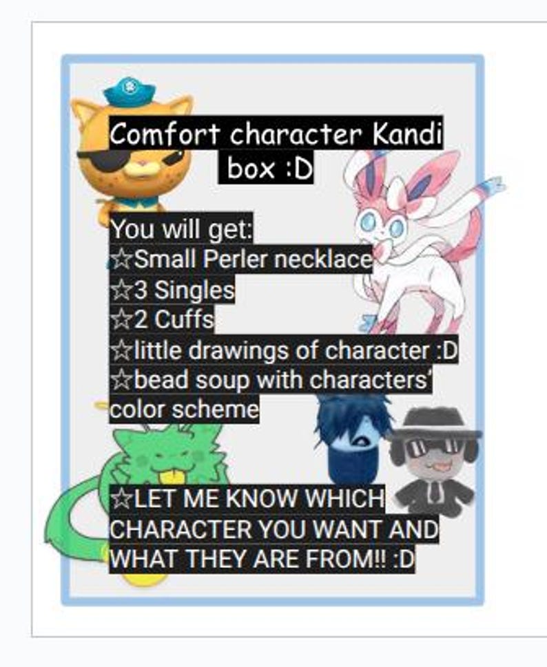 Comfort Character Kandi Box