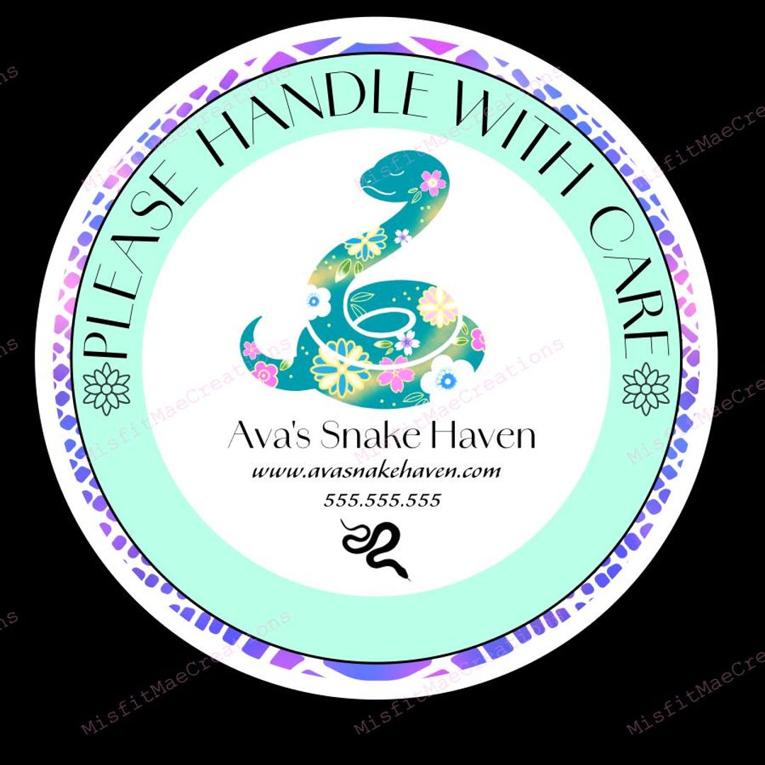 Snake Handle With Care Sticker - Etsy