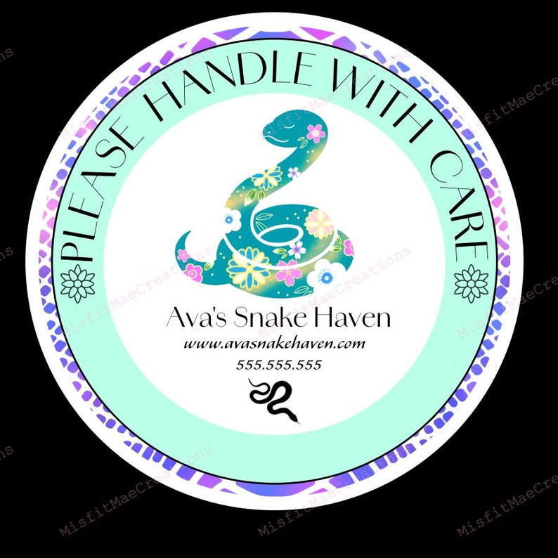 Snake Handle With Care Sticker - Etsy
