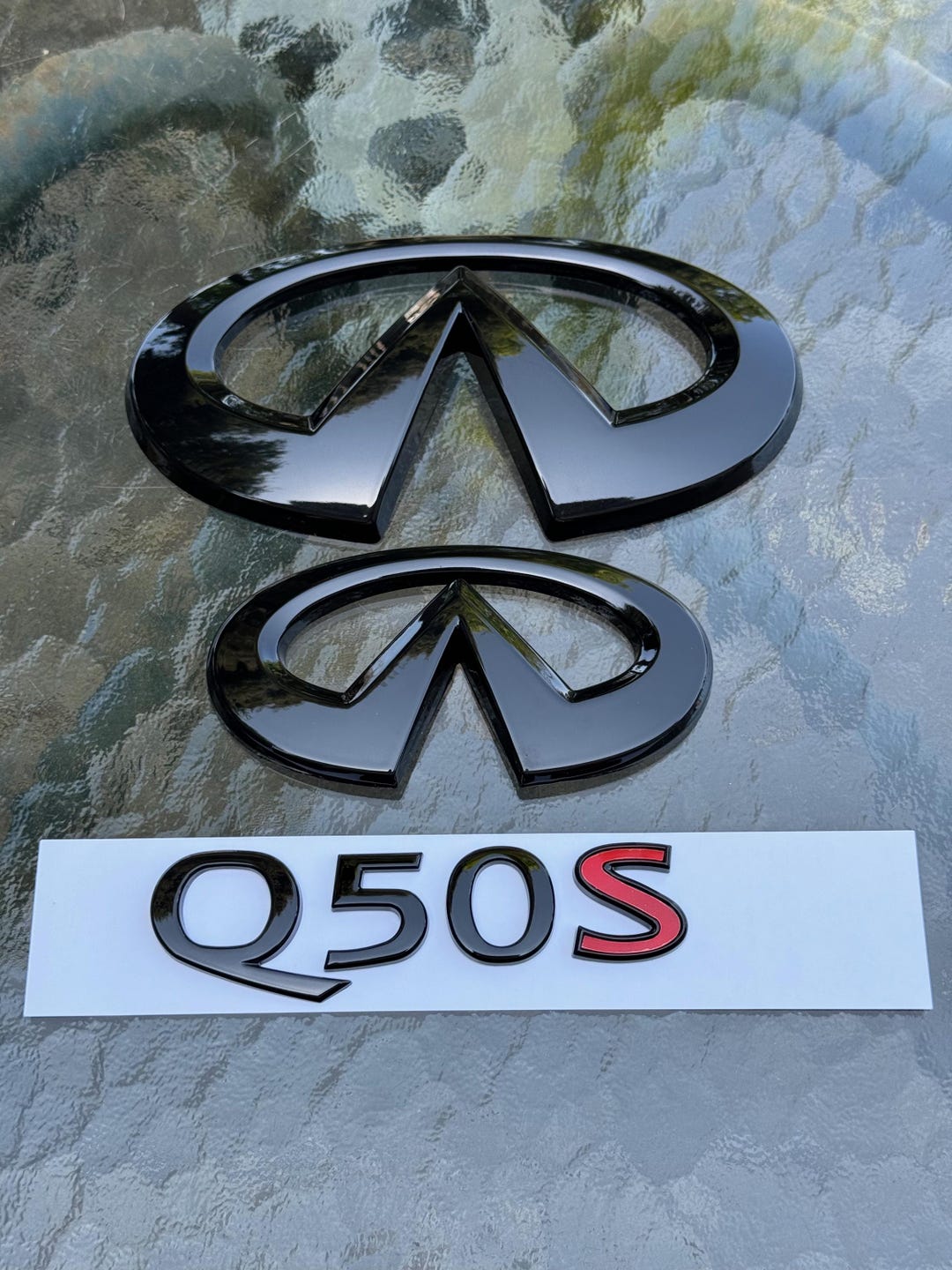Infiniti Q50s Emblem Blackout Overlay Set (for: 2014+) - Etsy