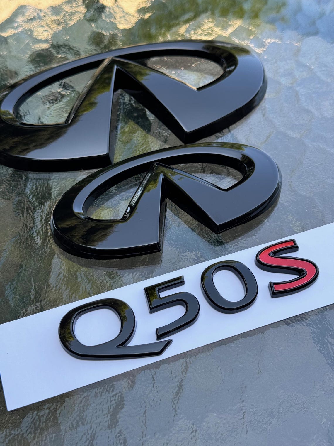 Infiniti Q50s Emblem Blackout Overlay Set (for: 2014+) - Etsy