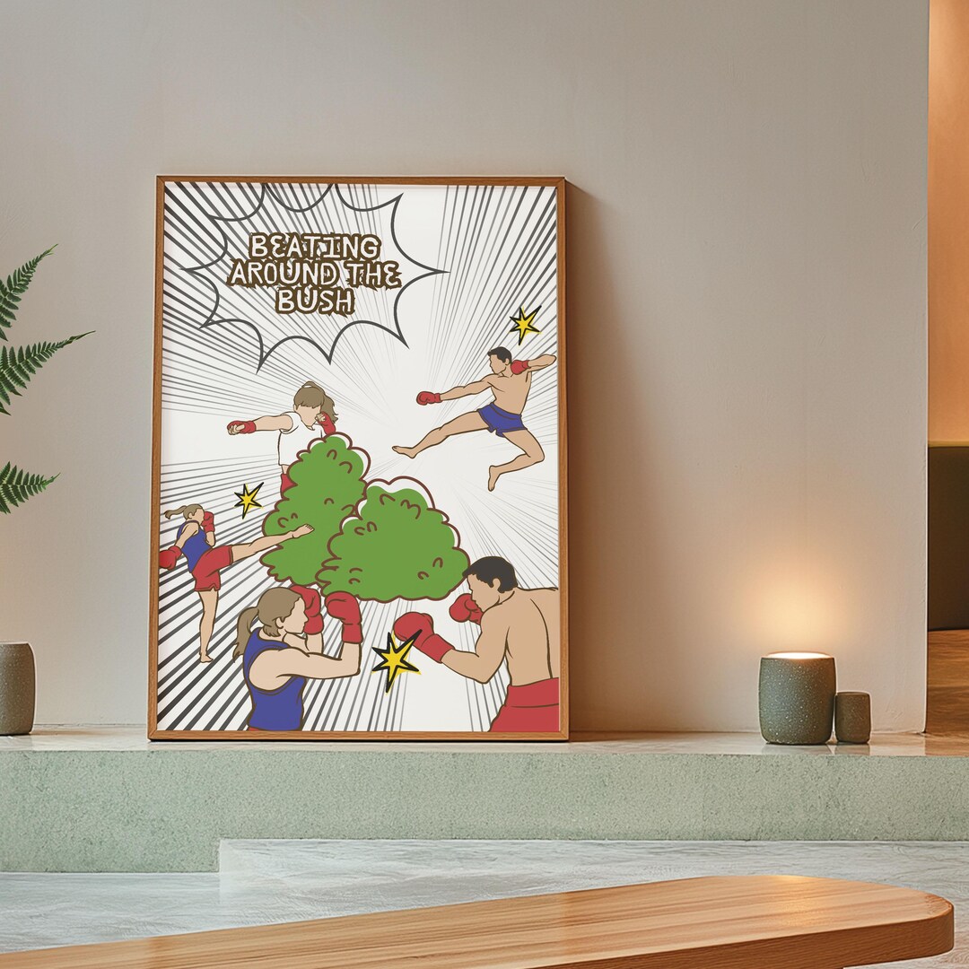 Comic Book Fighters Art Print: Hand Drawn Boxers Poster for Apartment ...