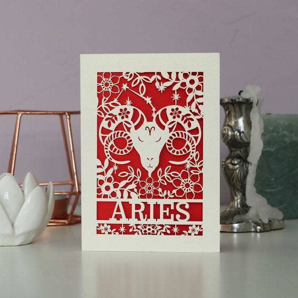 Aries Birthday Card - Etsy