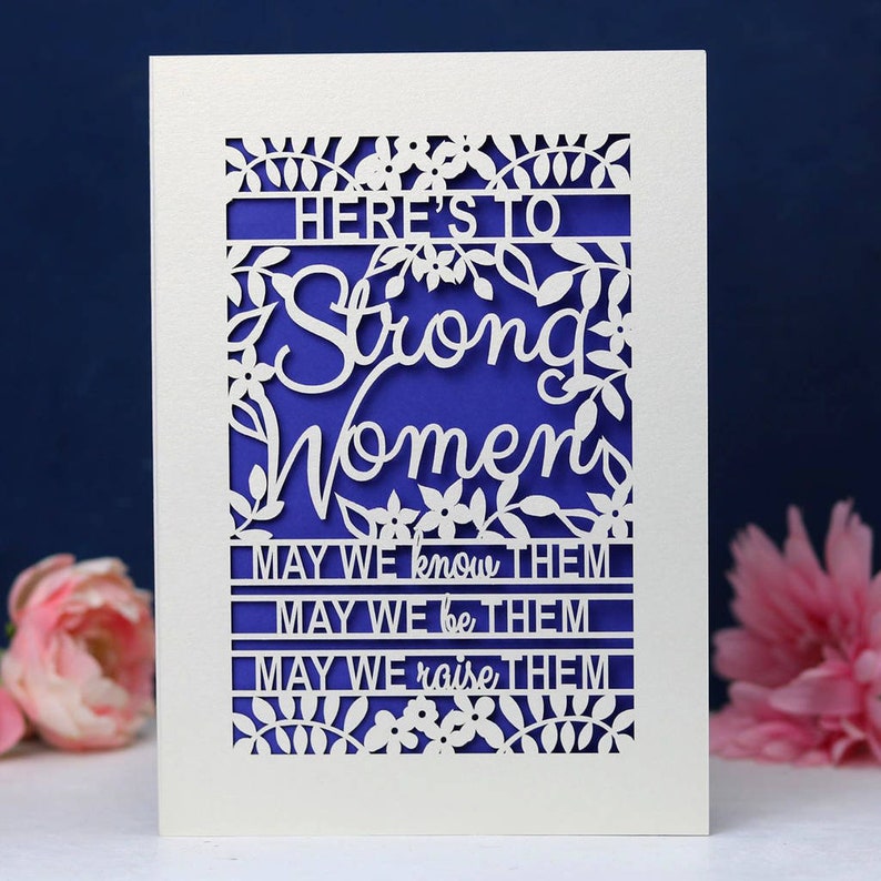 Papercut 'strong Women' Card, Mothers Day, International Women's Day - Etsy