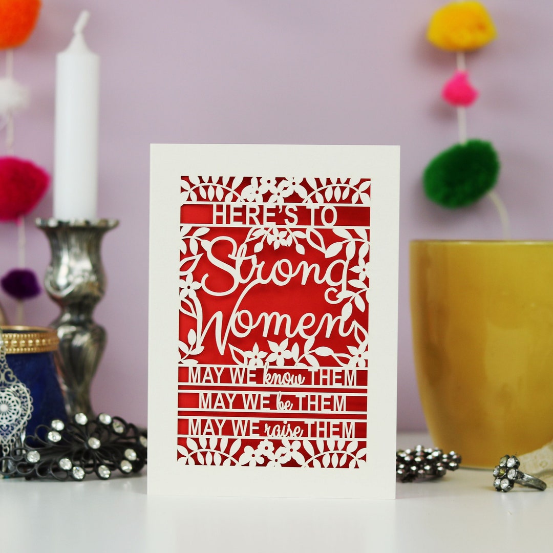 Papercut 'strong Women' Card, Mothers Day, International Women's Day ...