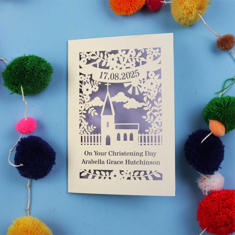 Baptism Cards for Neice - Etsy UK