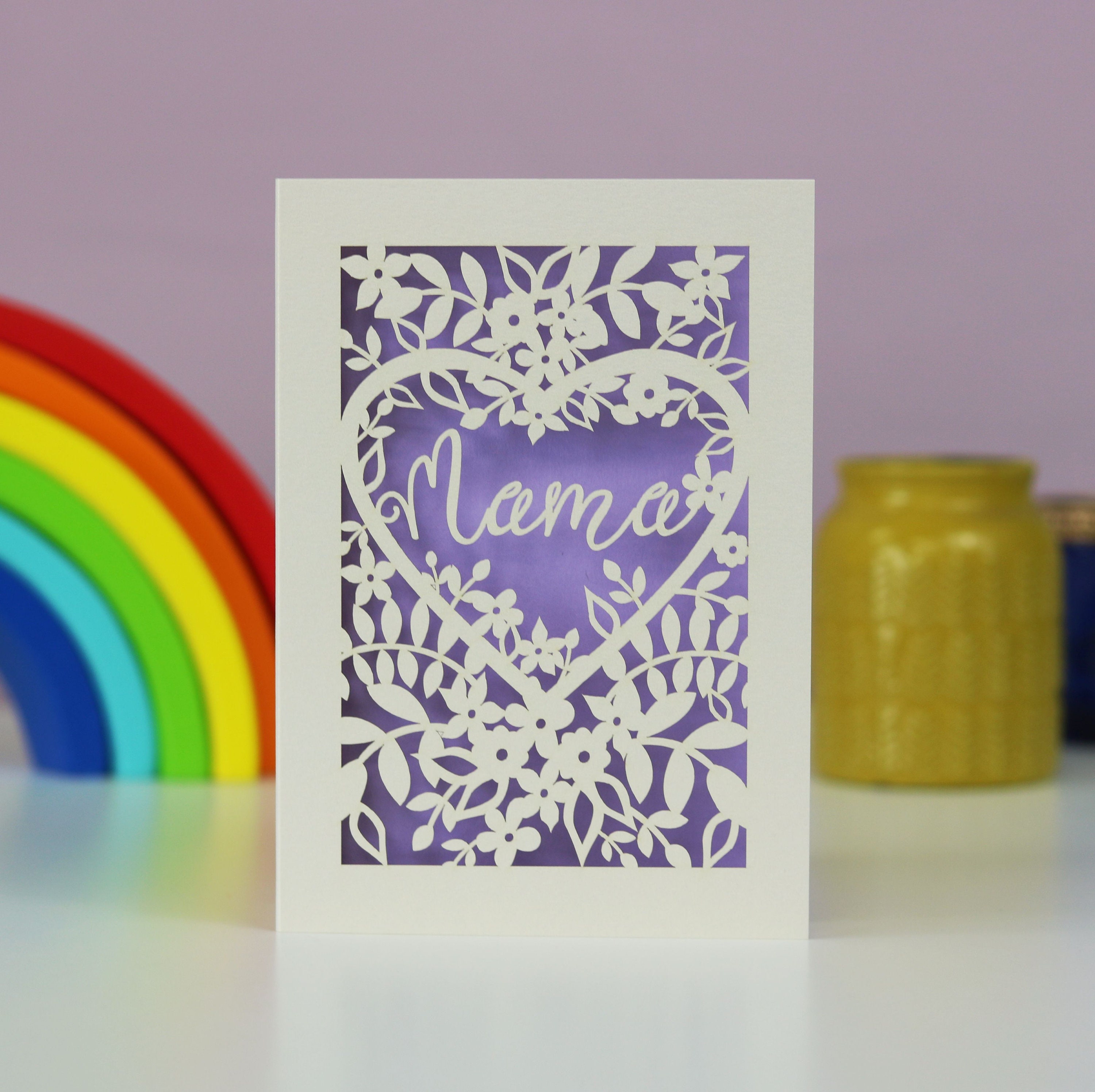 Mama Papercut Card for Mother's Day Sku_mum_mummy - Etsy UK