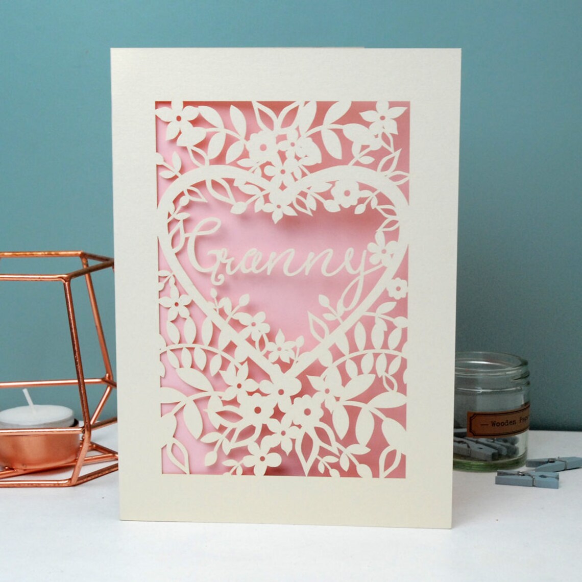 Papercut Grandmother Mother's Day Card- Nan-nana-nanny-gran-granny ...