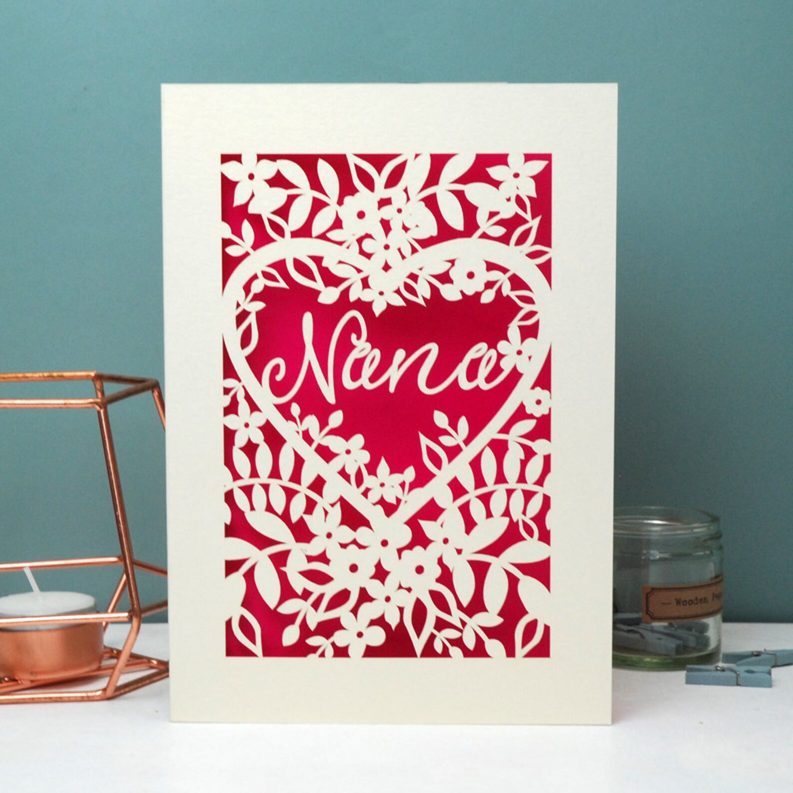 Papercut Grandmother Mother's Day Card- Nan-nana-nanny-gran-granny ...