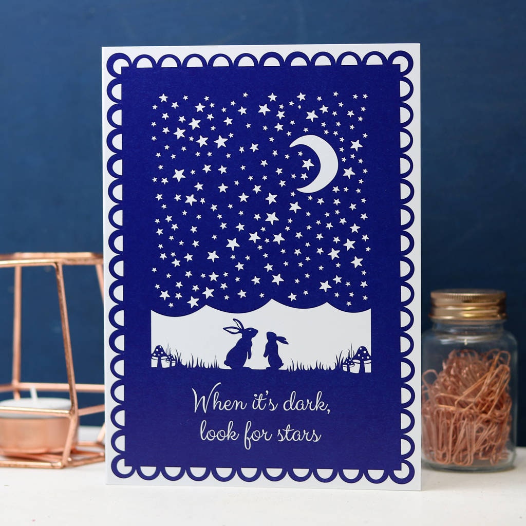Look for Stars Sympathy Card, Tough Times, Support, Loss, Grief, Hard ...