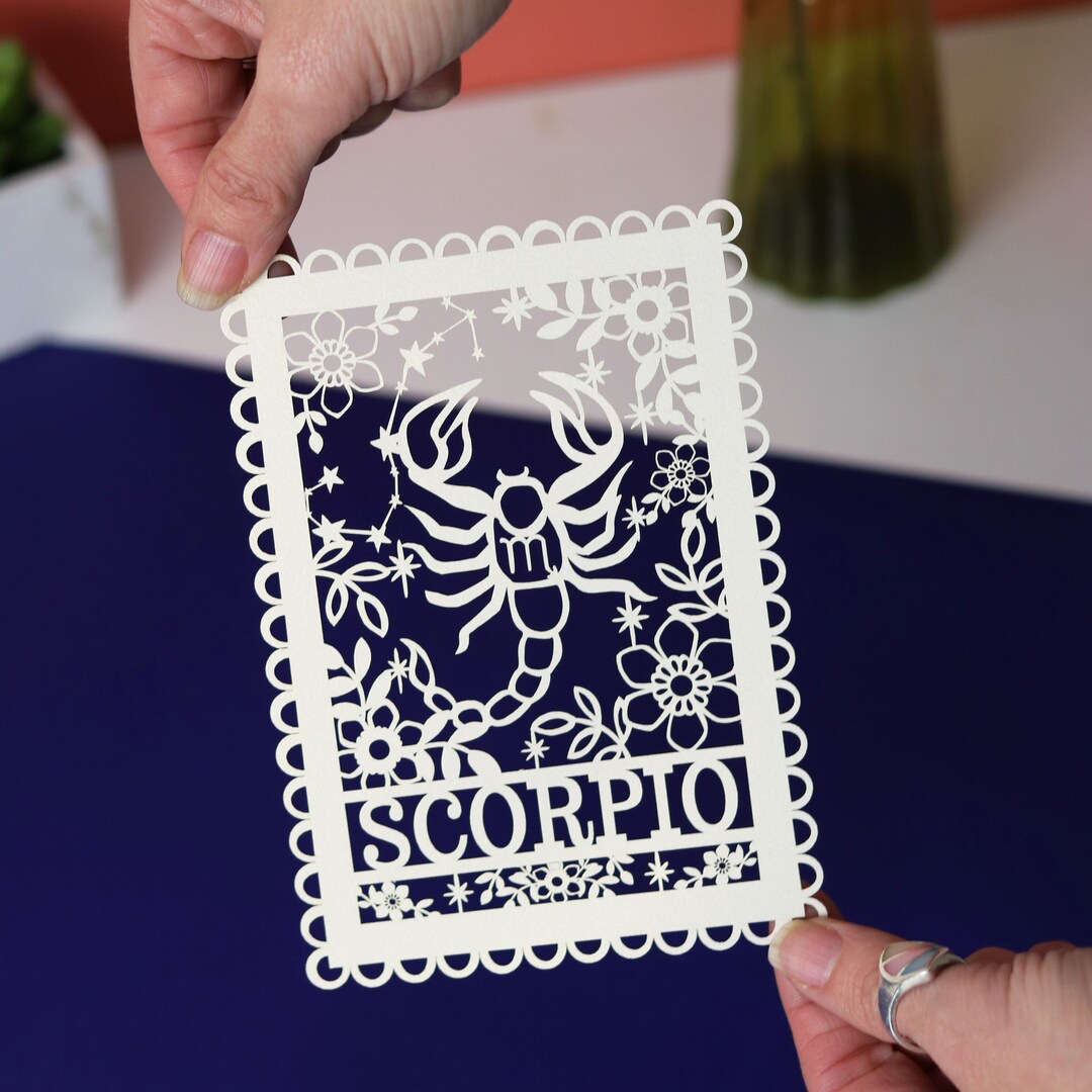 Scorpio A6 Papercut, Birthday Gift for Scorpio Friends, Astrology ...