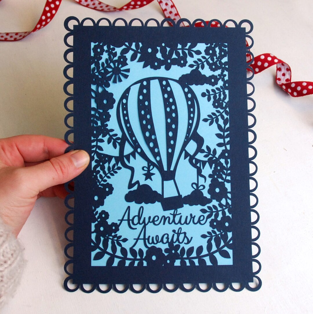 Adventure Awaits A5 Papercut Leaving Present Travelling - Etsy